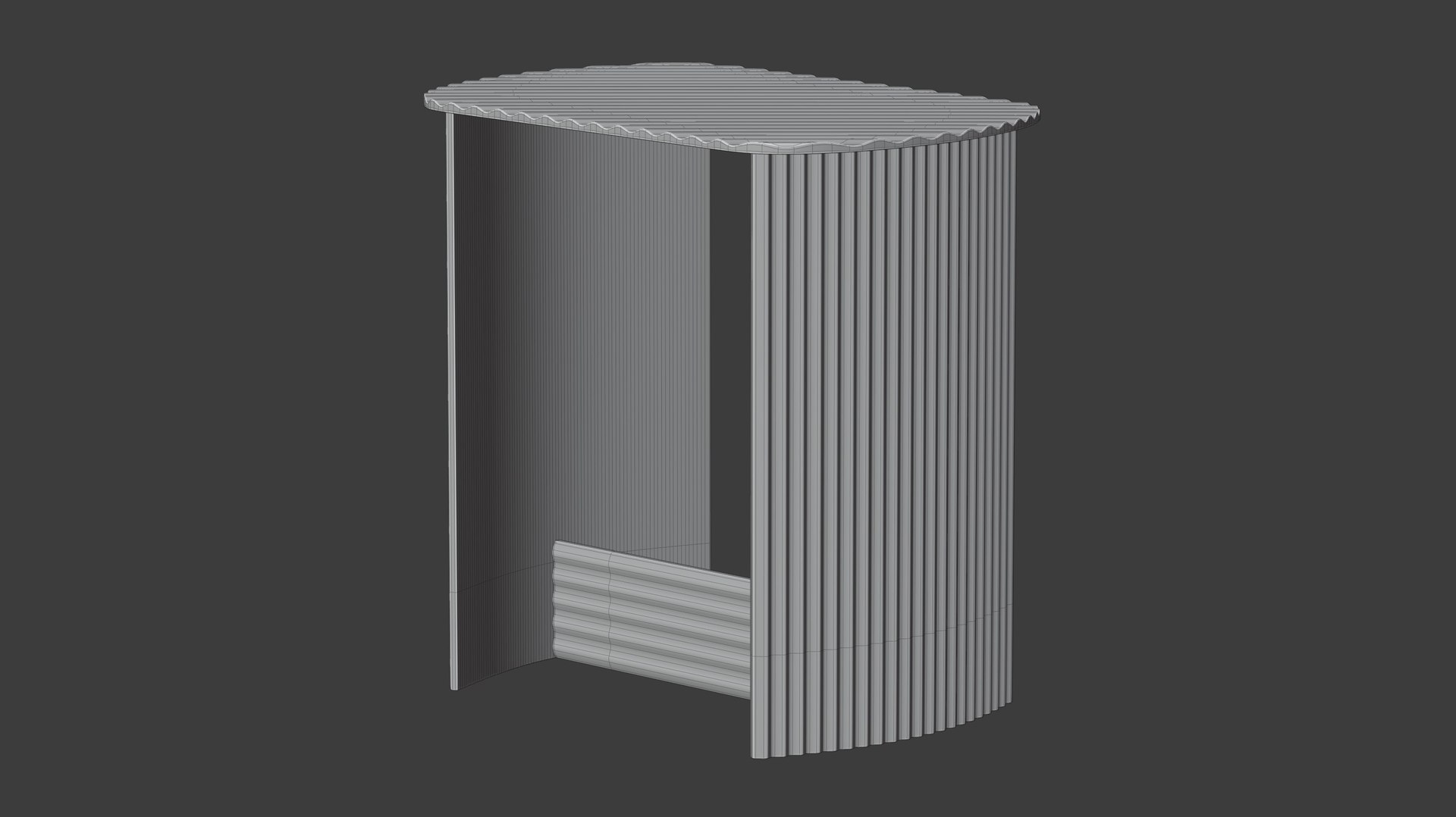 Fluted Side Table 3D Model - TurboSquid 1761725