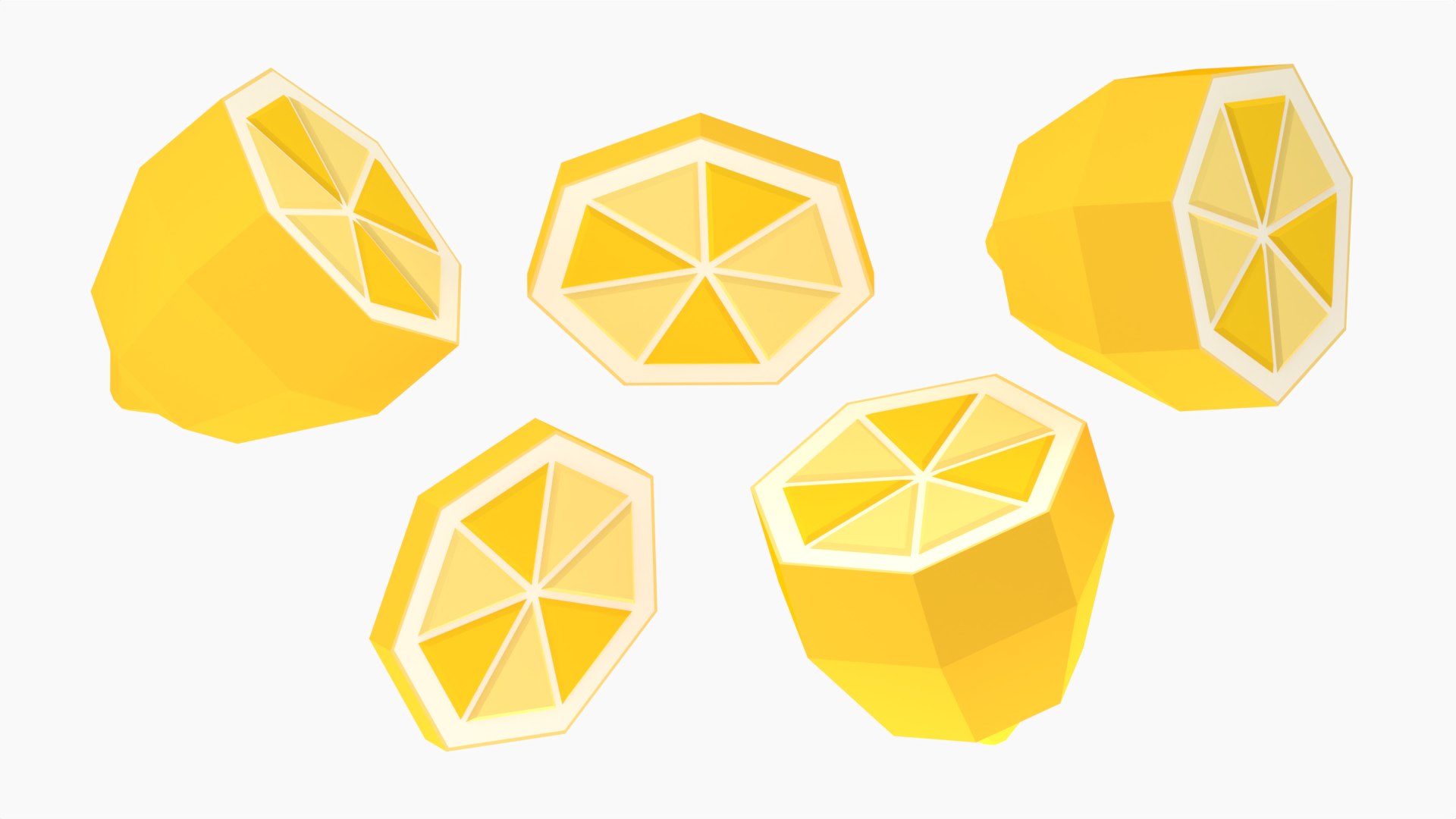 3D Lemon low poly - TurboSquid 1854173