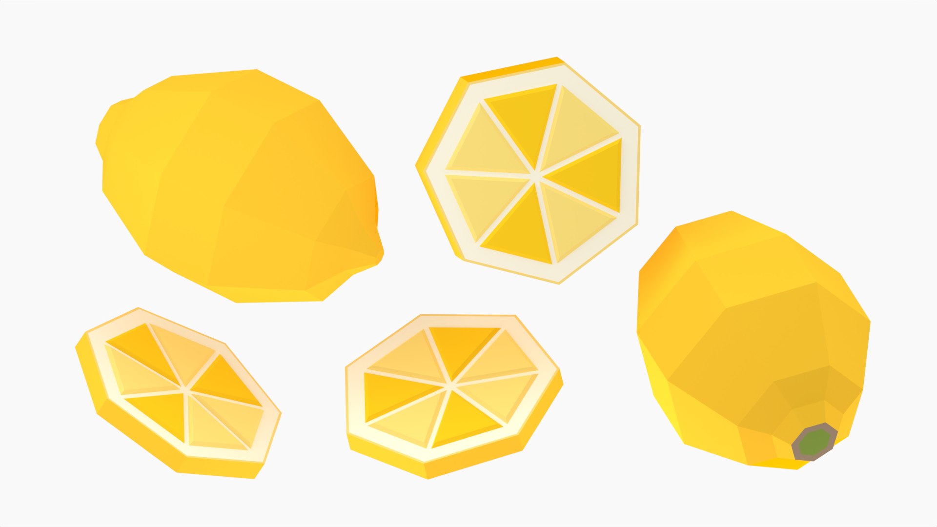 3D Lemon low poly - TurboSquid 1854173