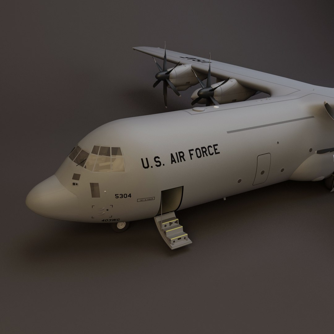C-130j-30 Super Hercules Military Aircraft 3d X