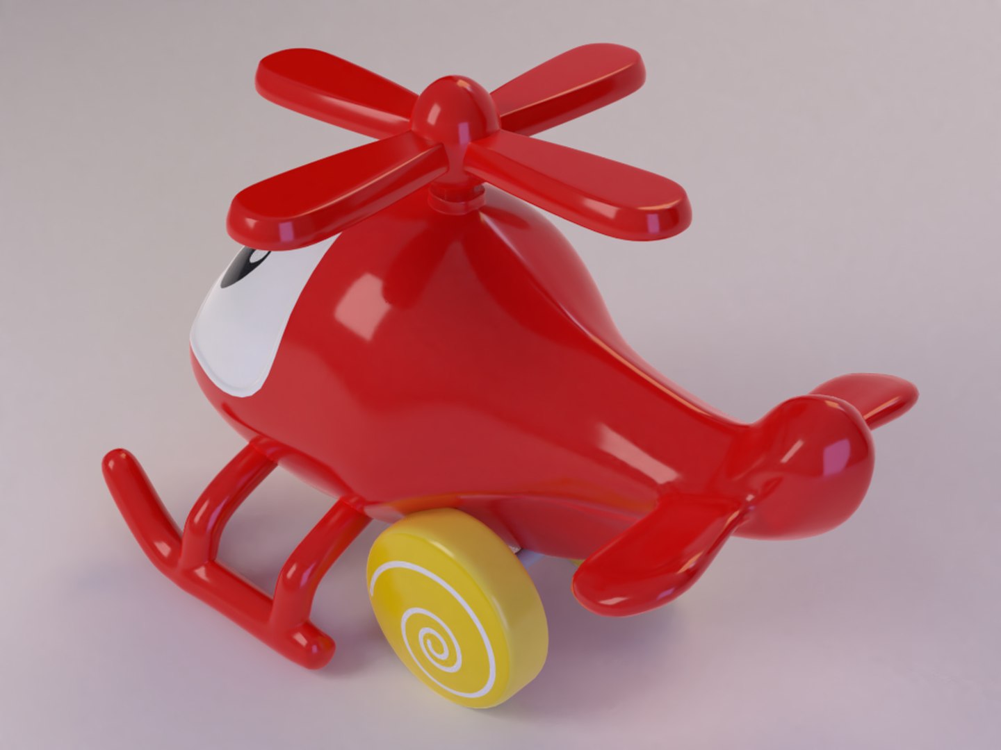 Cute Cartoon Toy Helicopter Chopper 3D Model - TurboSquid 1525709