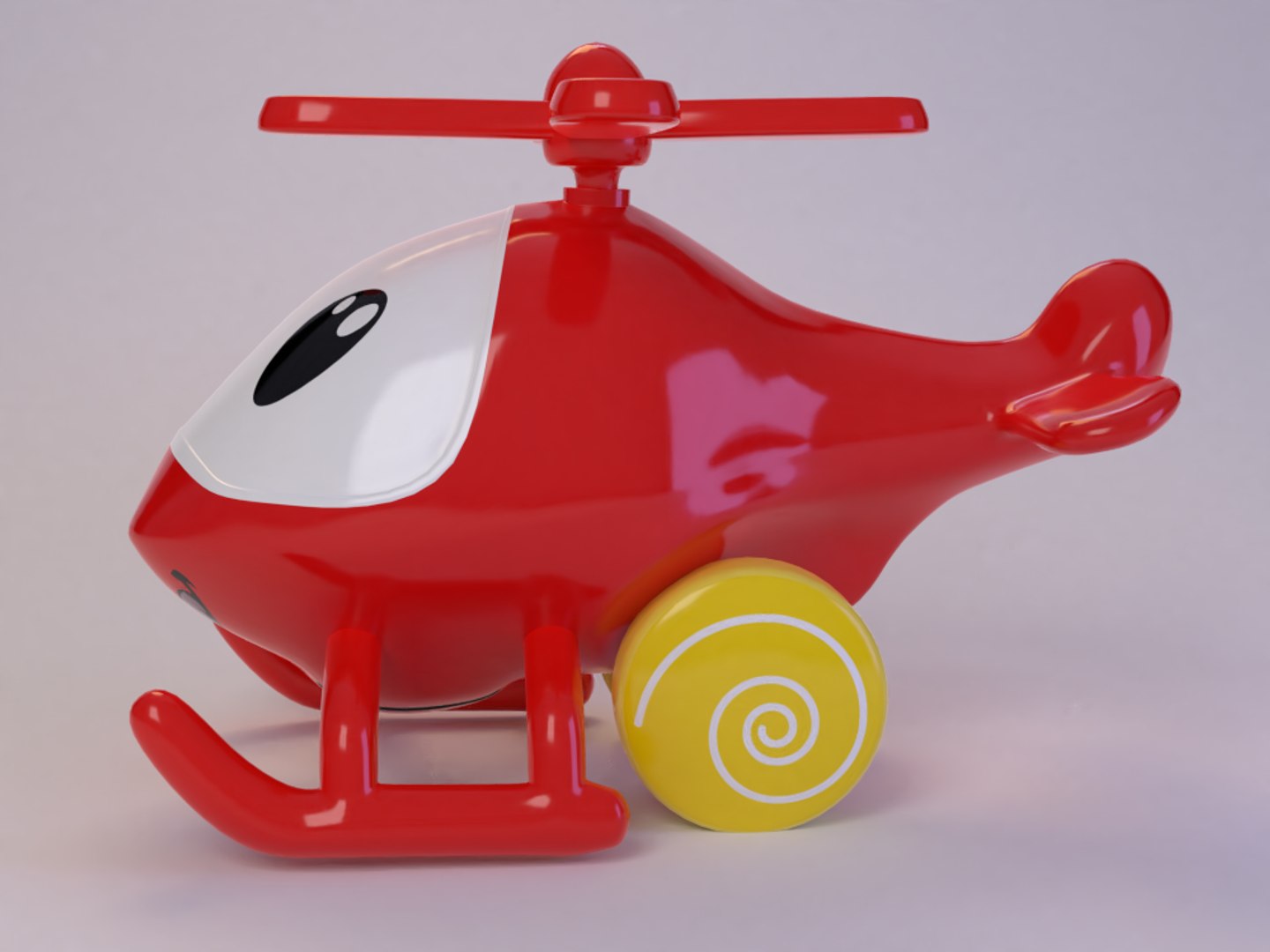Cute Cartoon Toy Helicopter Chopper 3D Model - TurboSquid 1525709