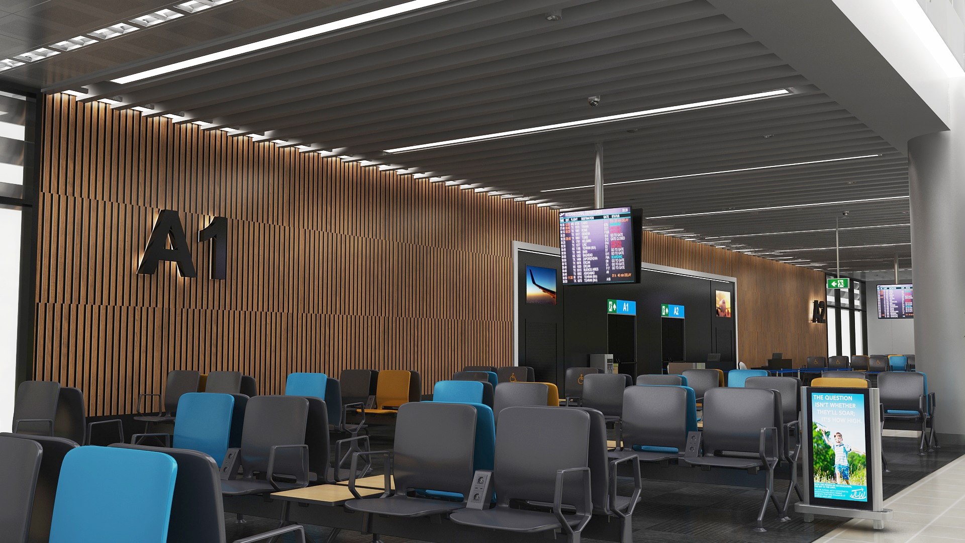 3D model airport gates way - TurboSquid 1434453