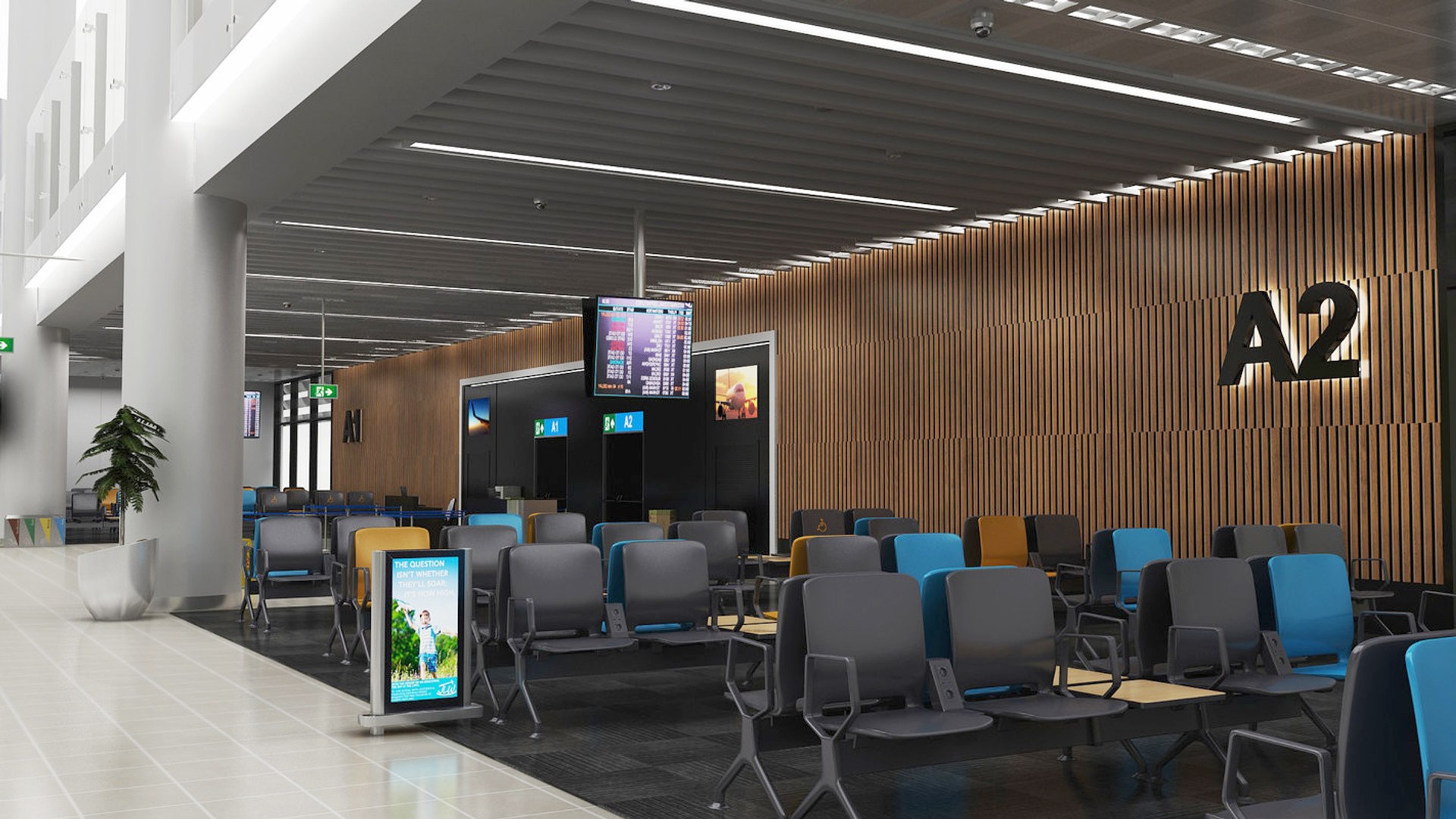 3D model airport gates way - TurboSquid 1434453