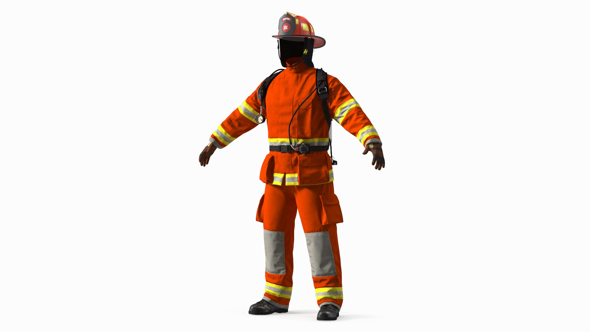 3D High Visibility Firefighter Suit - TurboSquid 2318274