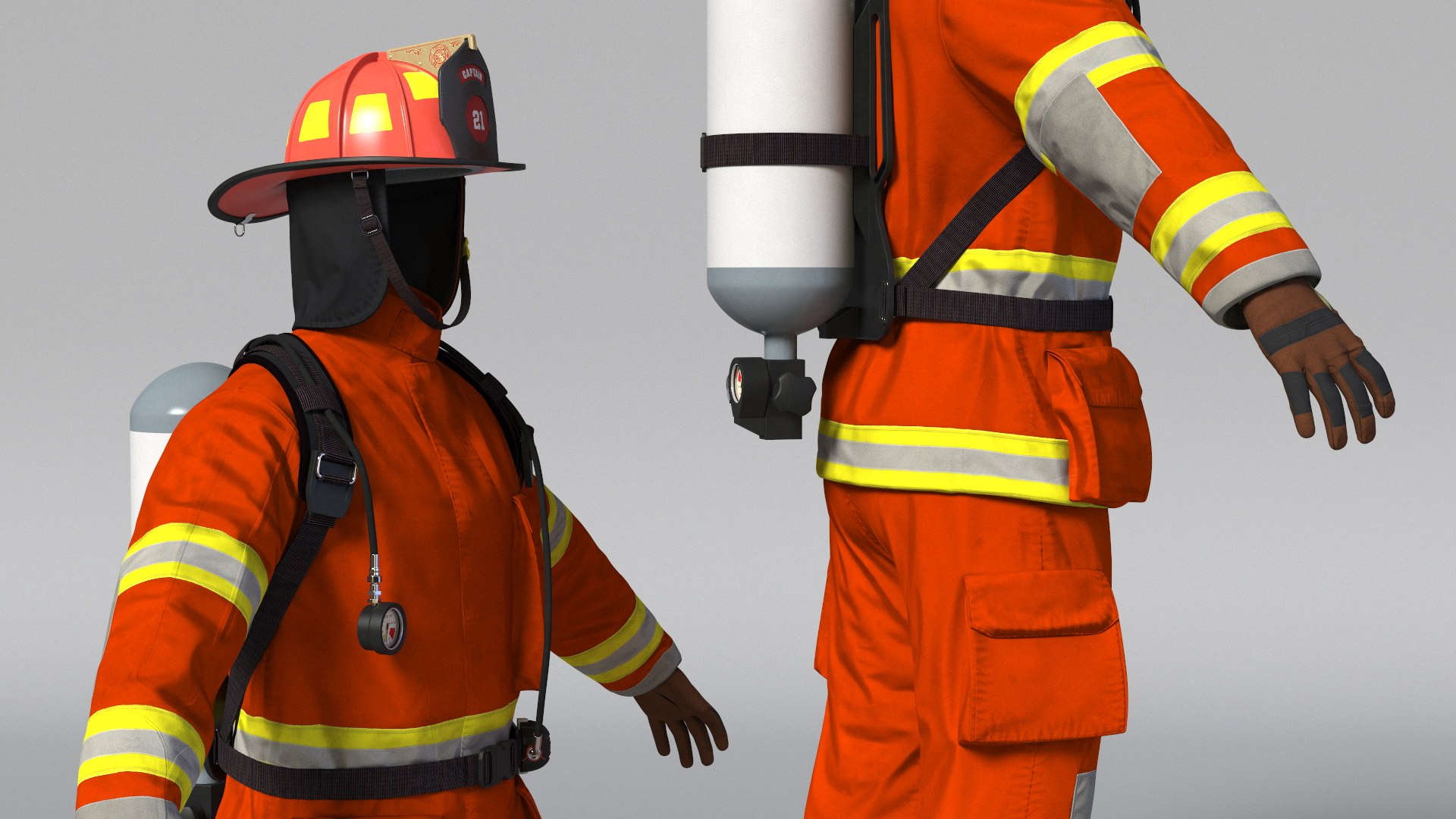 3D High Visibility Firefighter Suit - TurboSquid 2318274