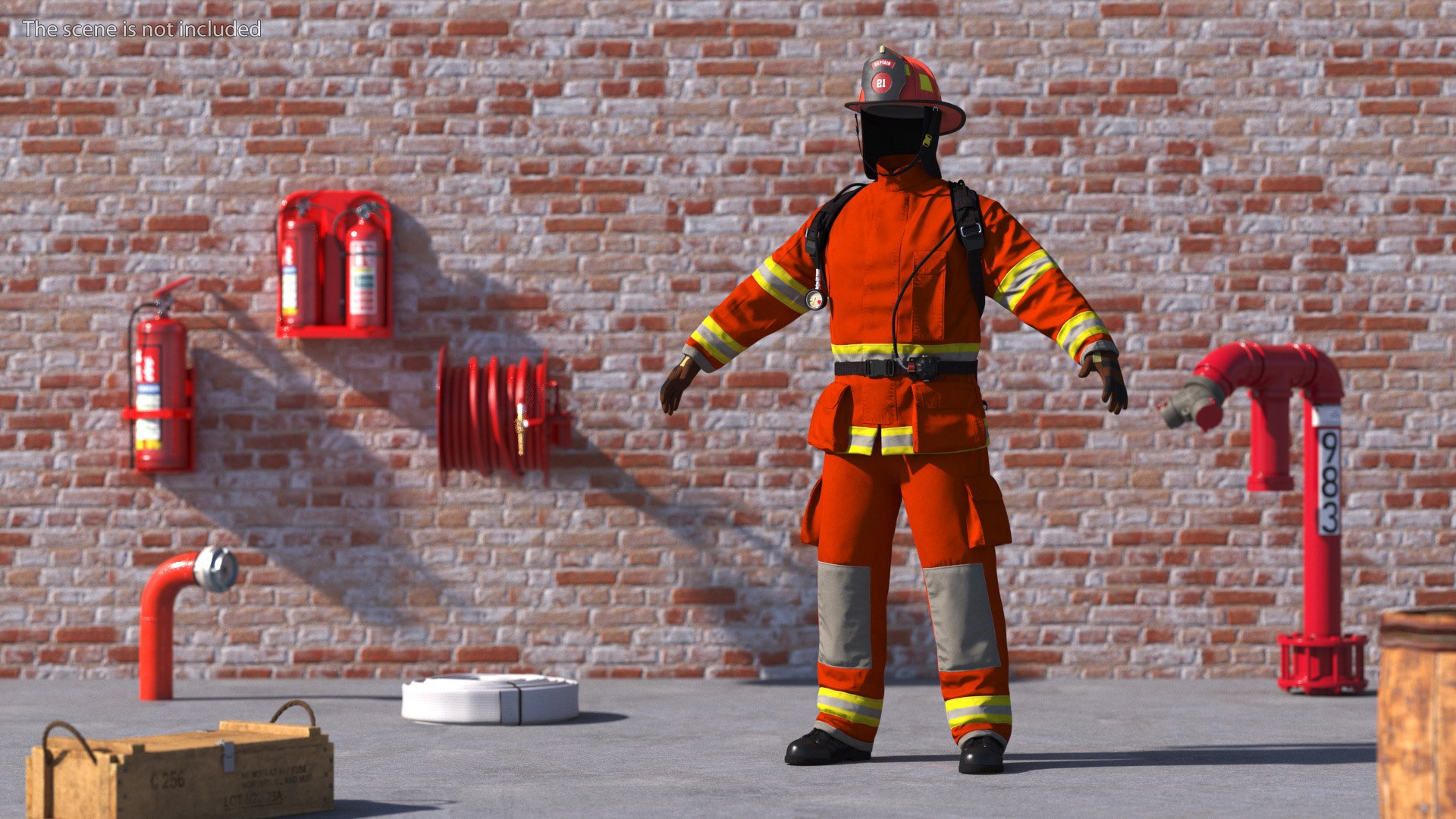 3D High Visibility Firefighter Suit - TurboSquid 2318274