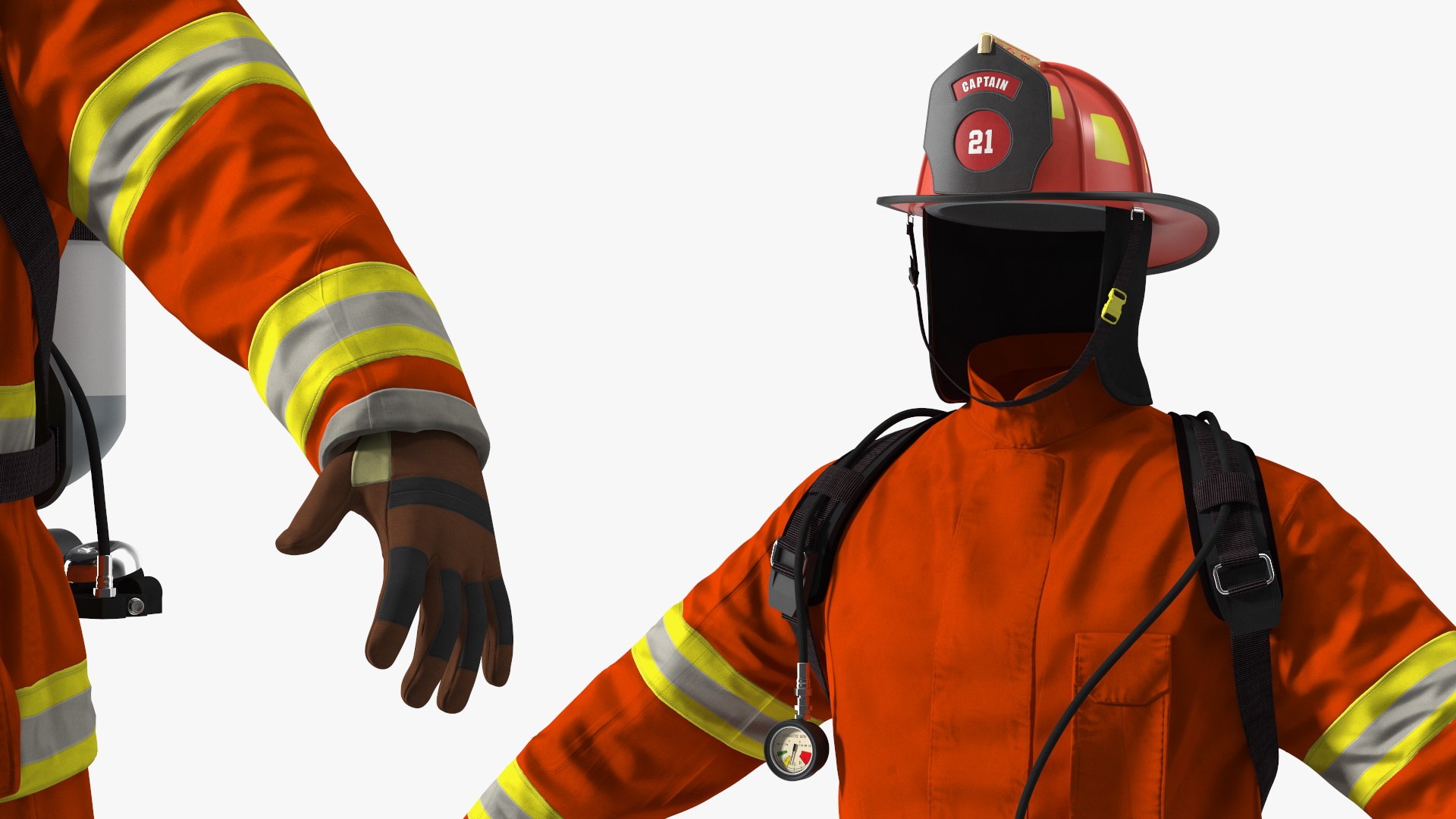 3D High Visibility Firefighter Suit - TurboSquid 2318274