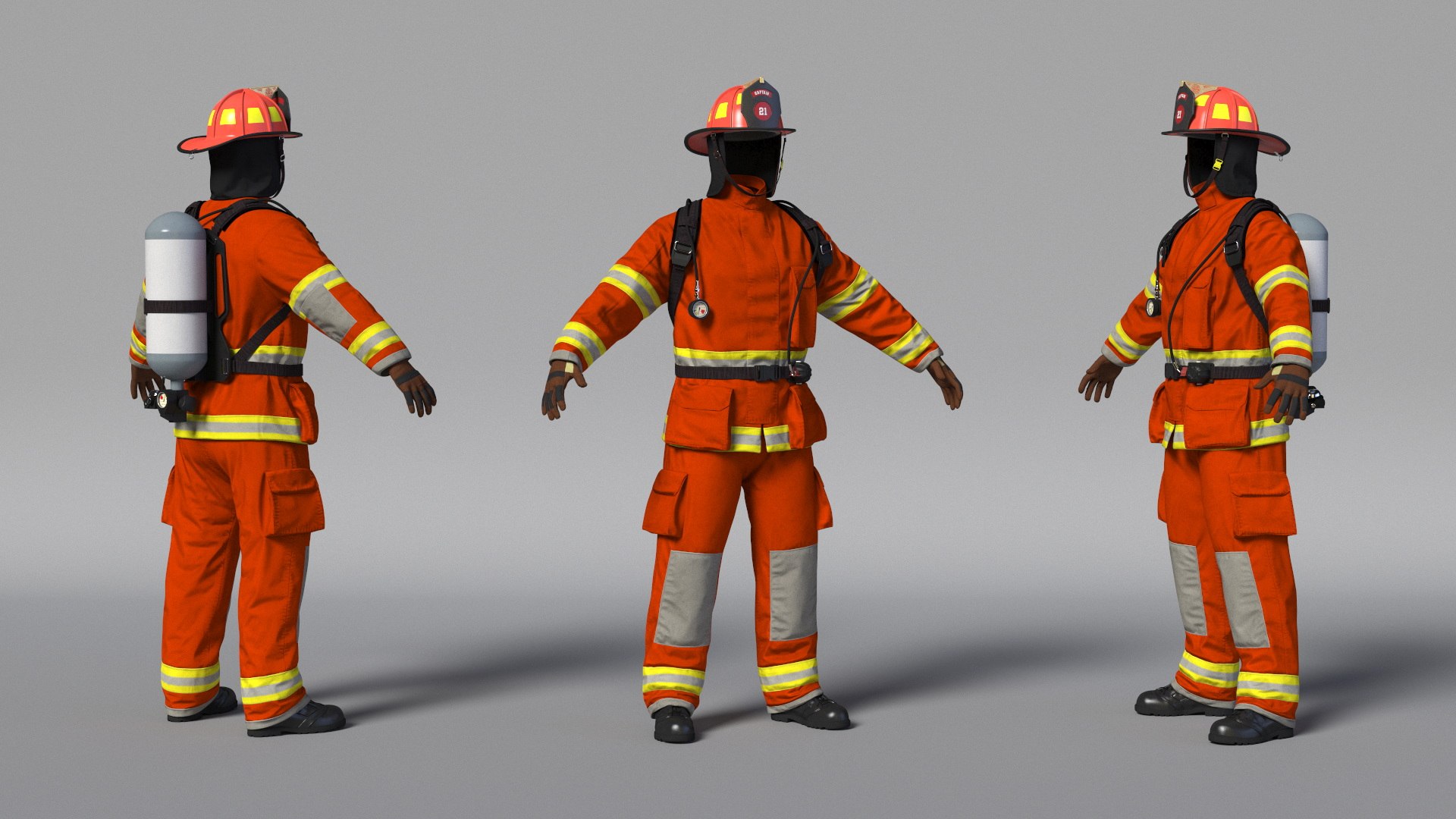 3D High Visibility Firefighter Suit - TurboSquid 2318274