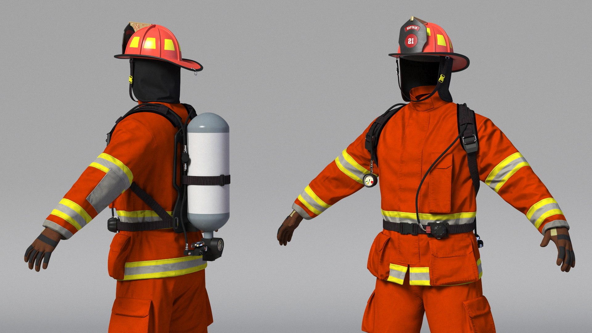 3D High Visibility Firefighter Suit - TurboSquid 2318274