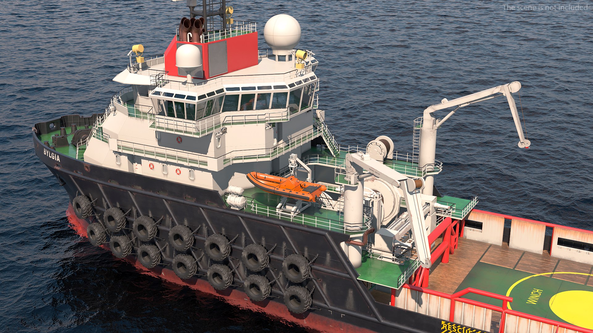 3D Bylgia Deep-Sea Anchor Handling Tug Rigged - TurboSquid 2412784