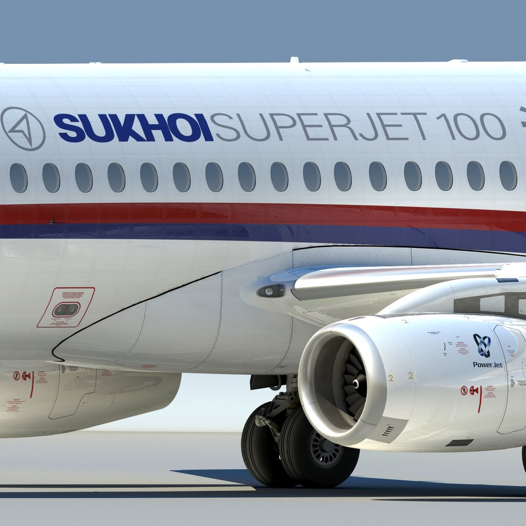 3d Sukhoi 100 Jet