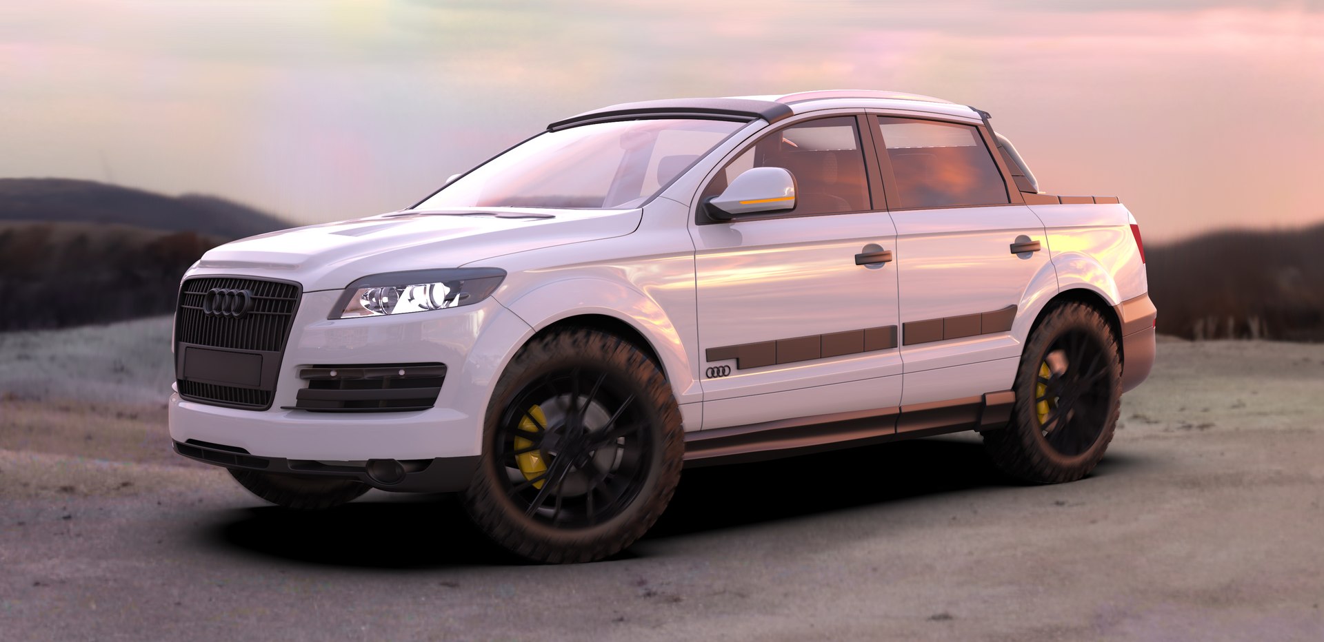 3D Concept Q7 Audi Pick-up Model - TurboSquid 1703500
