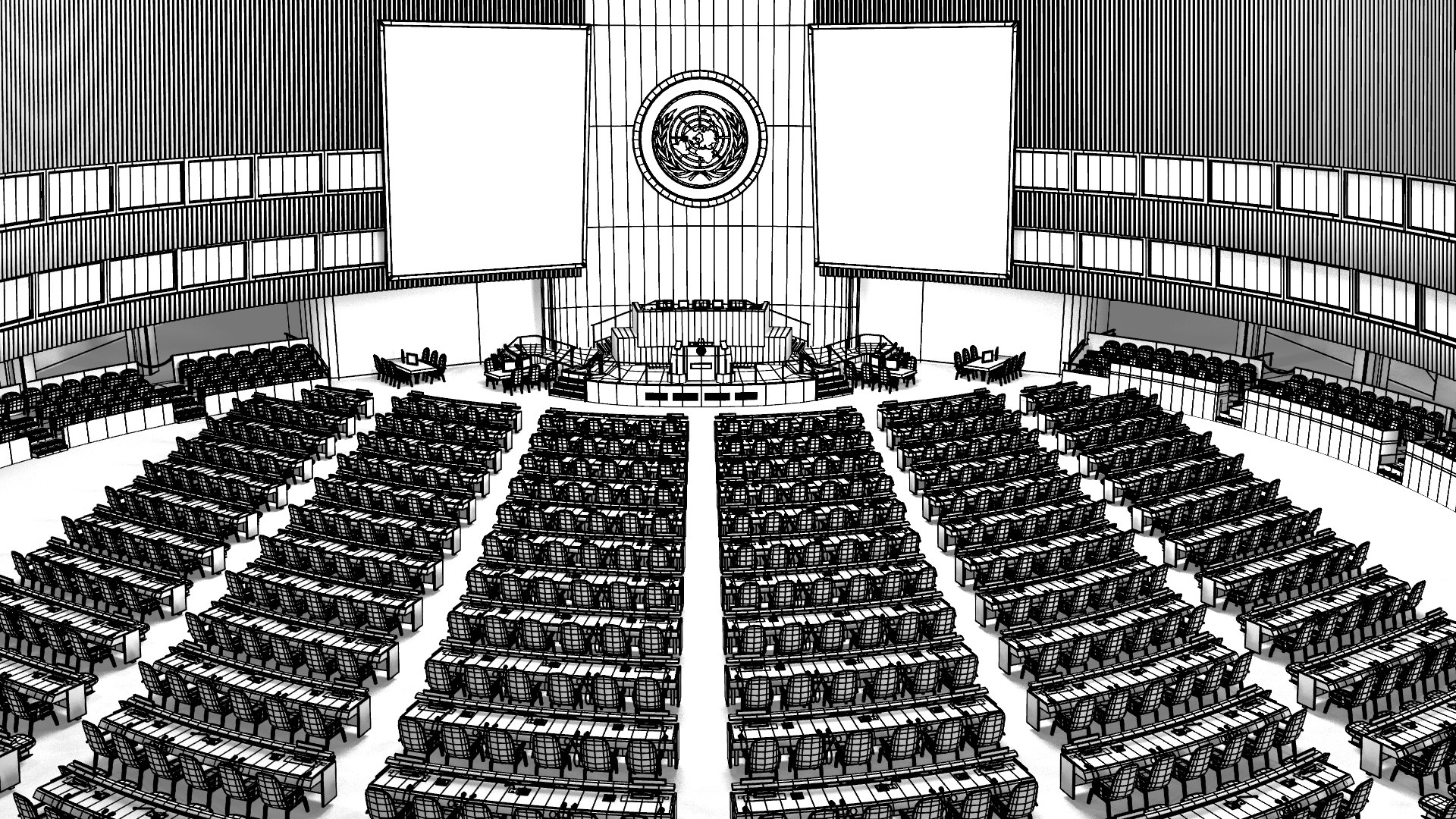 3D United Nations General Assembly - TurboSquid 2125048