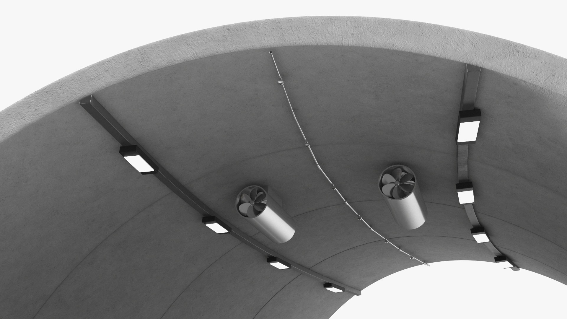 3D Model Car Tunnel Structure Section Turn - TurboSquid 2269806