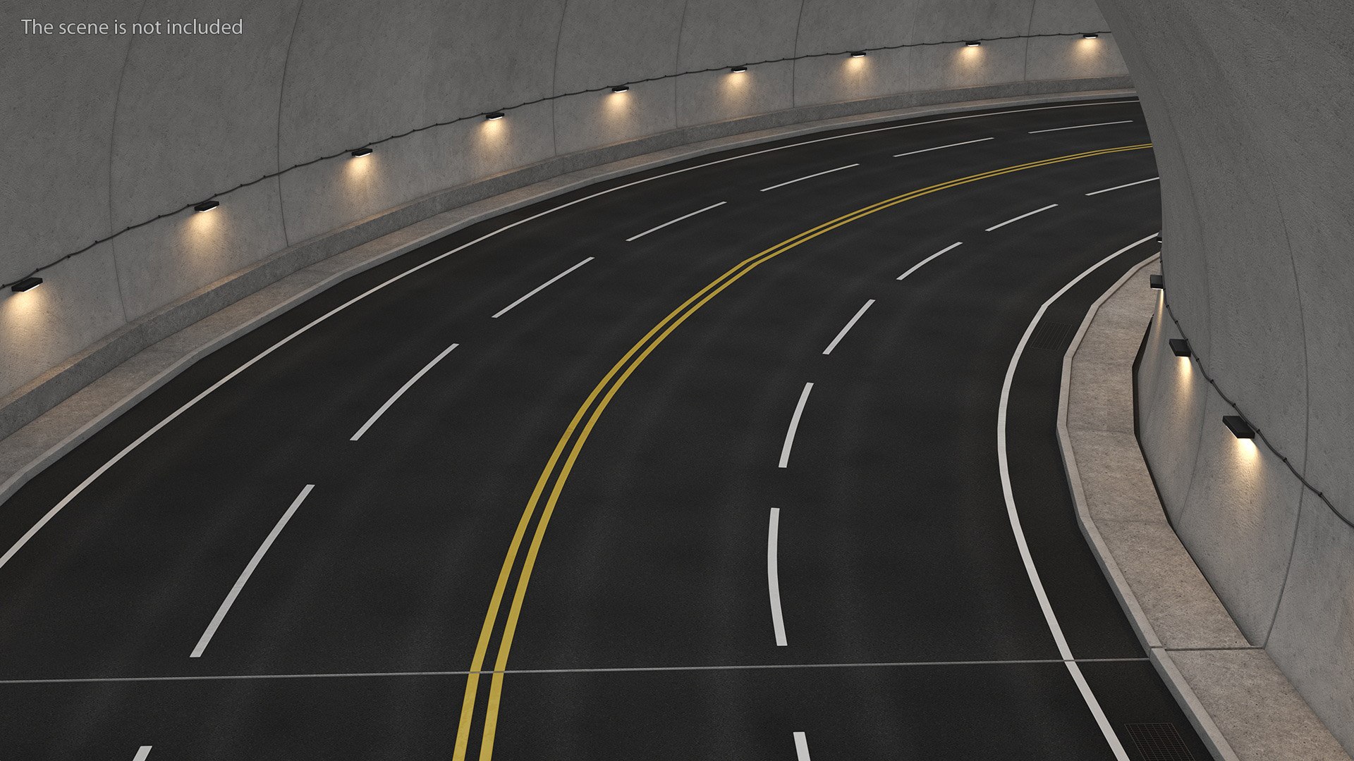 3D Model Car Tunnel Structure Section Turn - TurboSquid 2269806