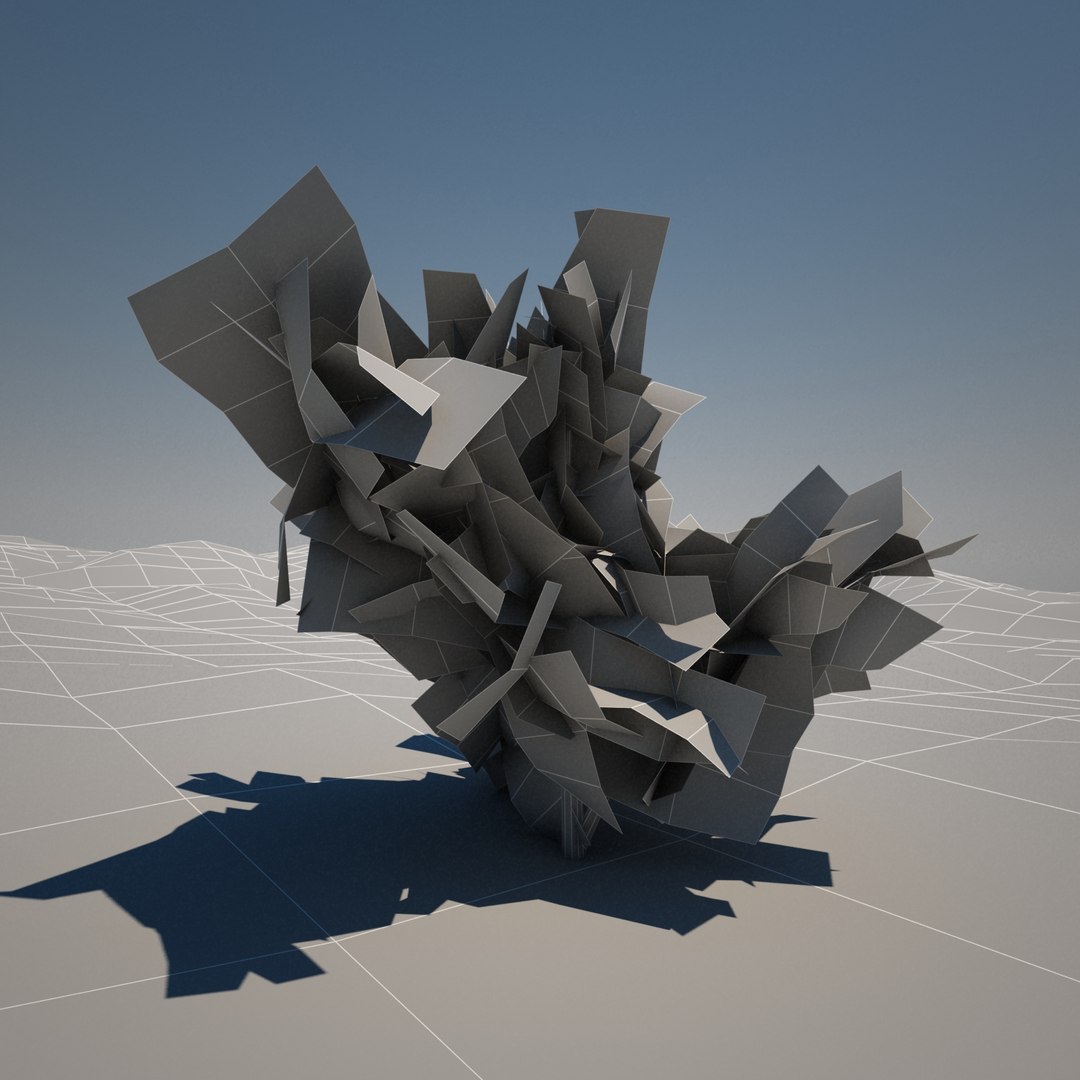 3d model medium bush