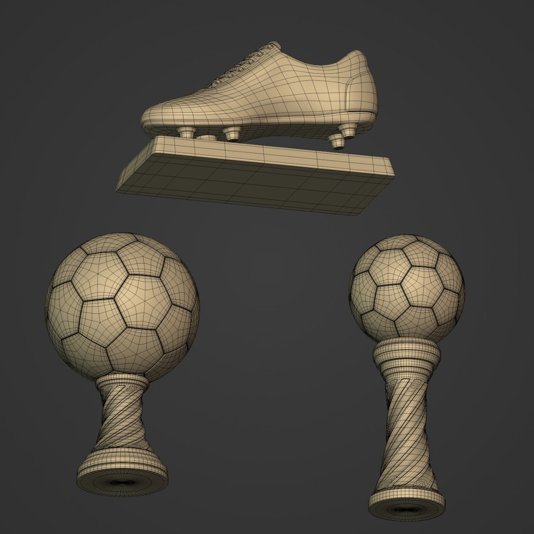 3D Soccer Trophies Pack - TurboSquid 1886206