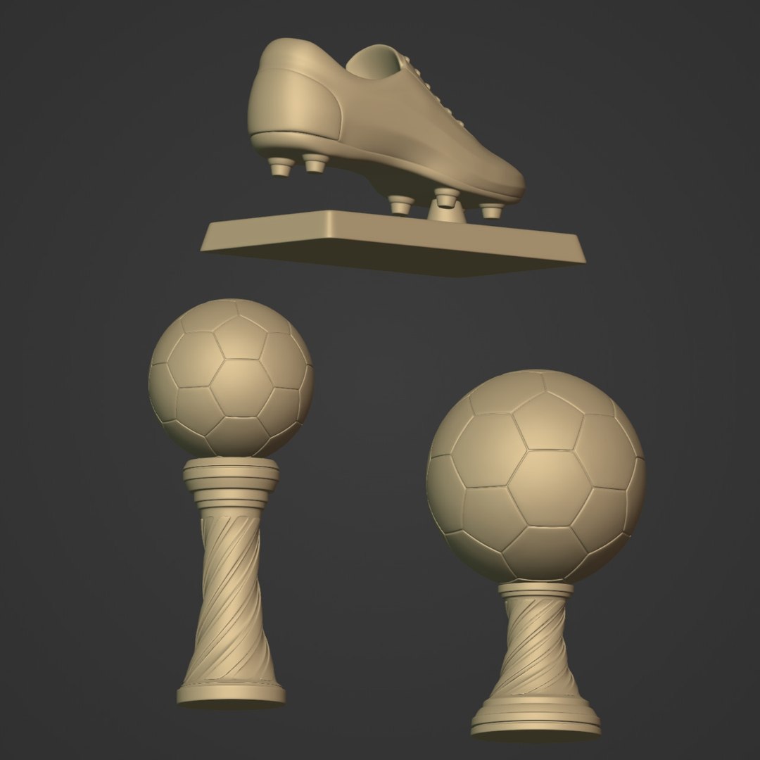 3D Soccer Trophies Pack - TurboSquid 1886206