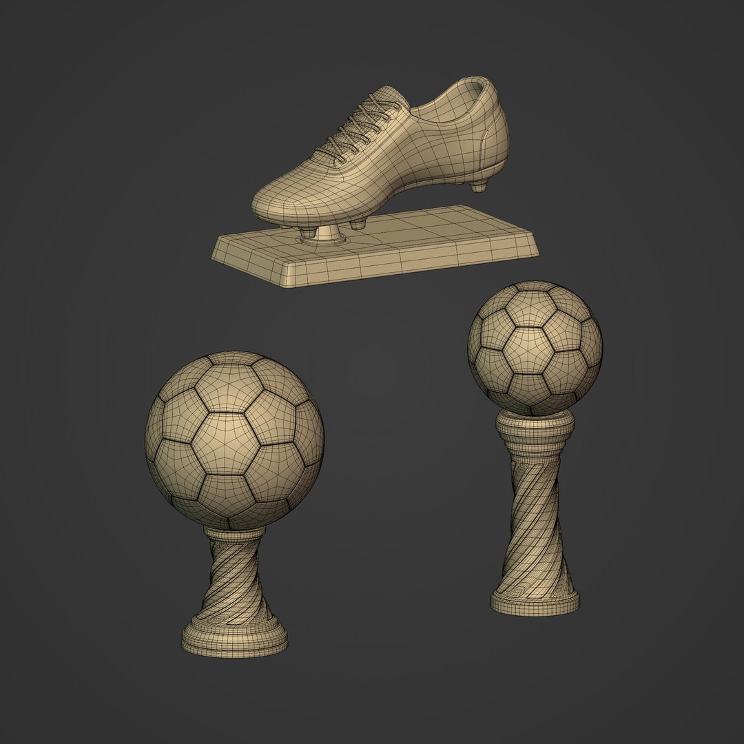 3D Soccer Trophies Pack - TurboSquid 1886206