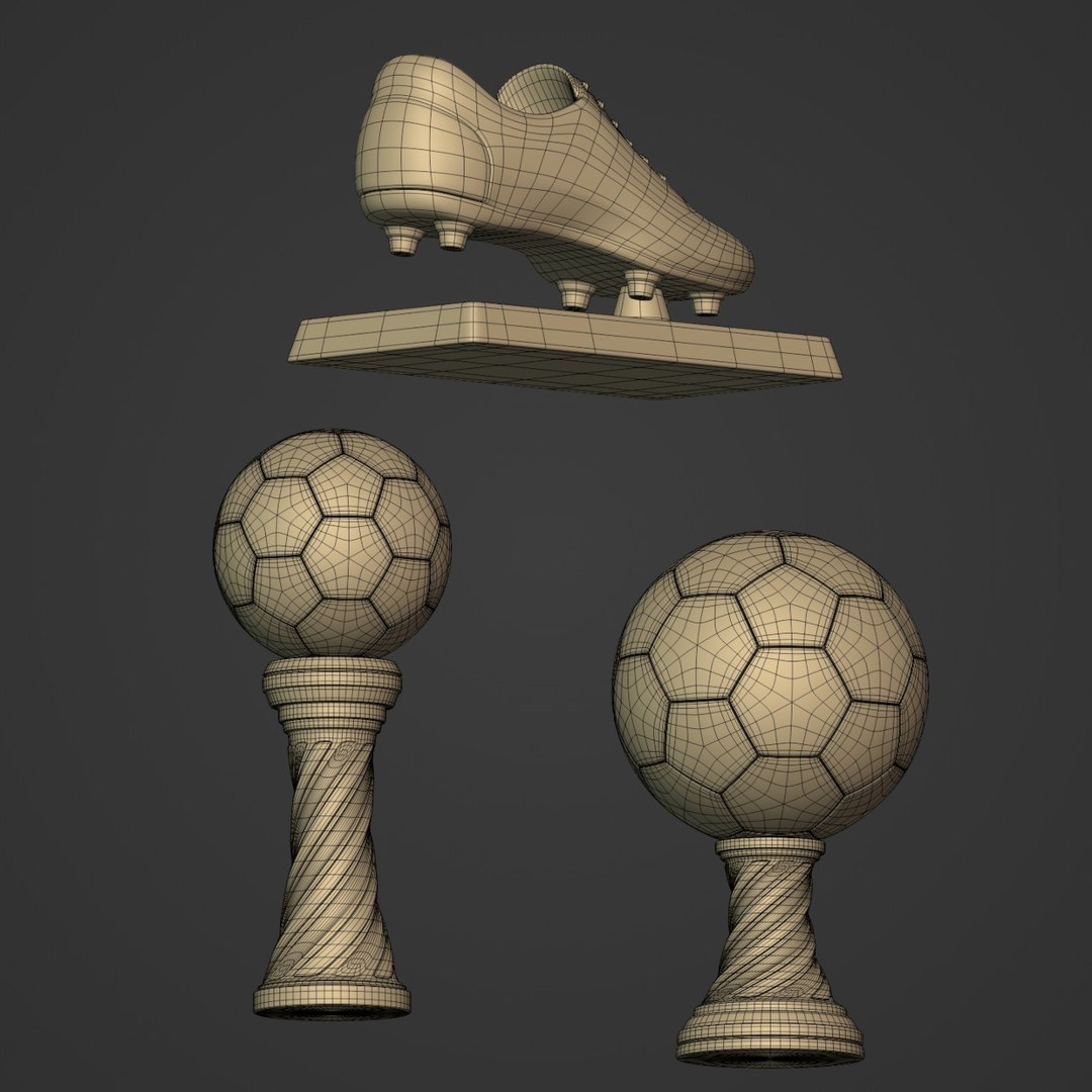 3D Soccer Trophies Pack - TurboSquid 1886206