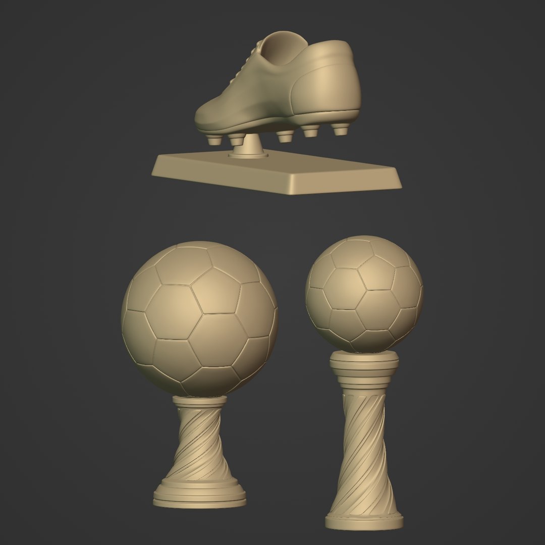 3D Soccer Trophies Pack - TurboSquid 1886206