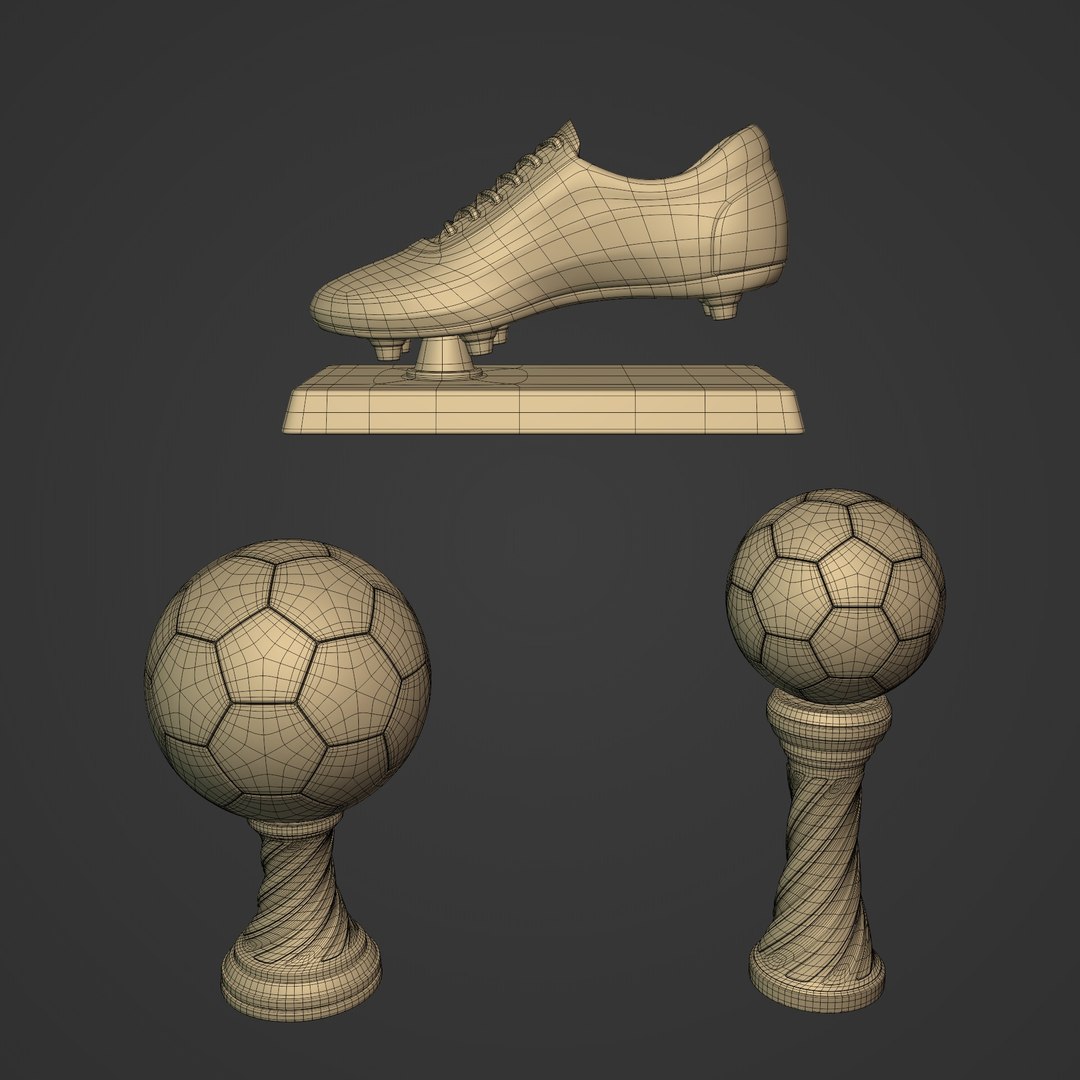 3D Soccer Trophies Pack - TurboSquid 1886206