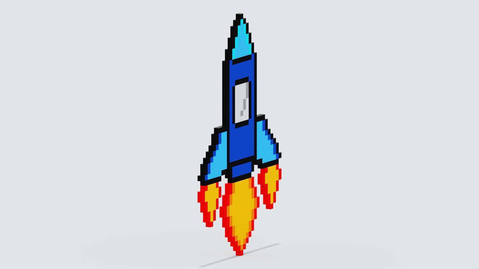 Pixel Rocket 3D - TurboSquid 2019619