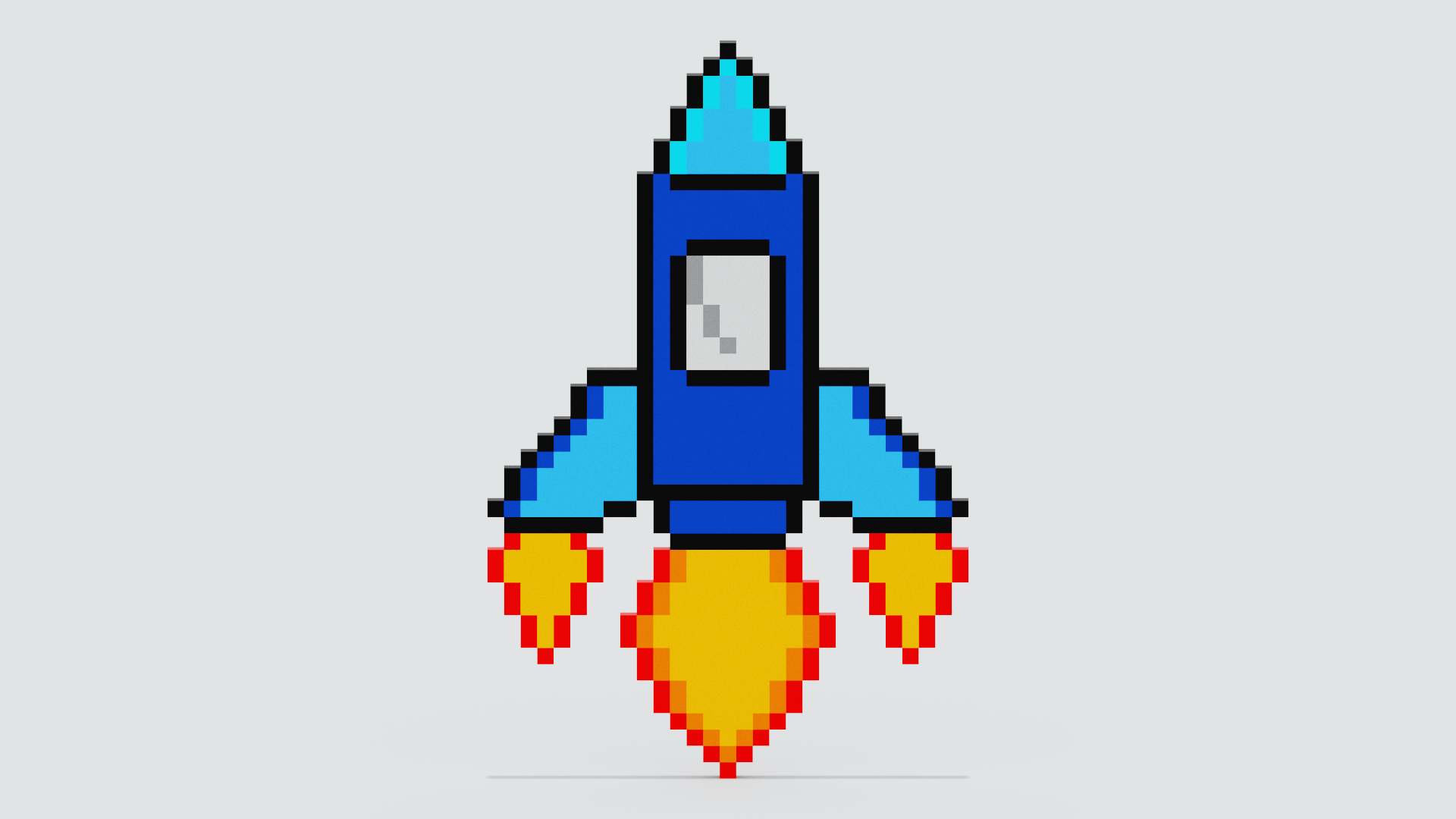 Pixel Rocket 3D - TurboSquid 2019619
