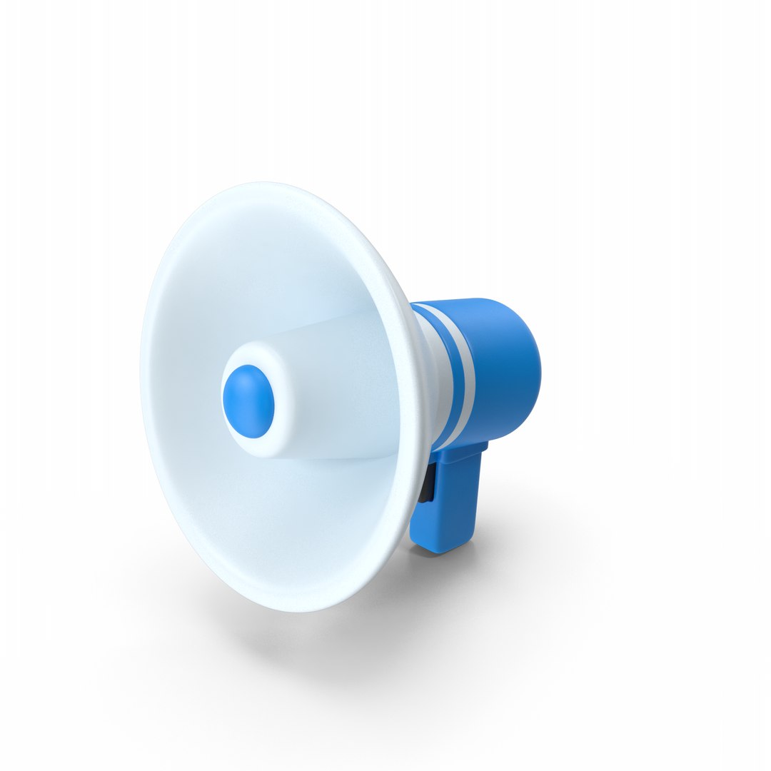 3D Model Megaphone Blue - TurboSquid 2316625