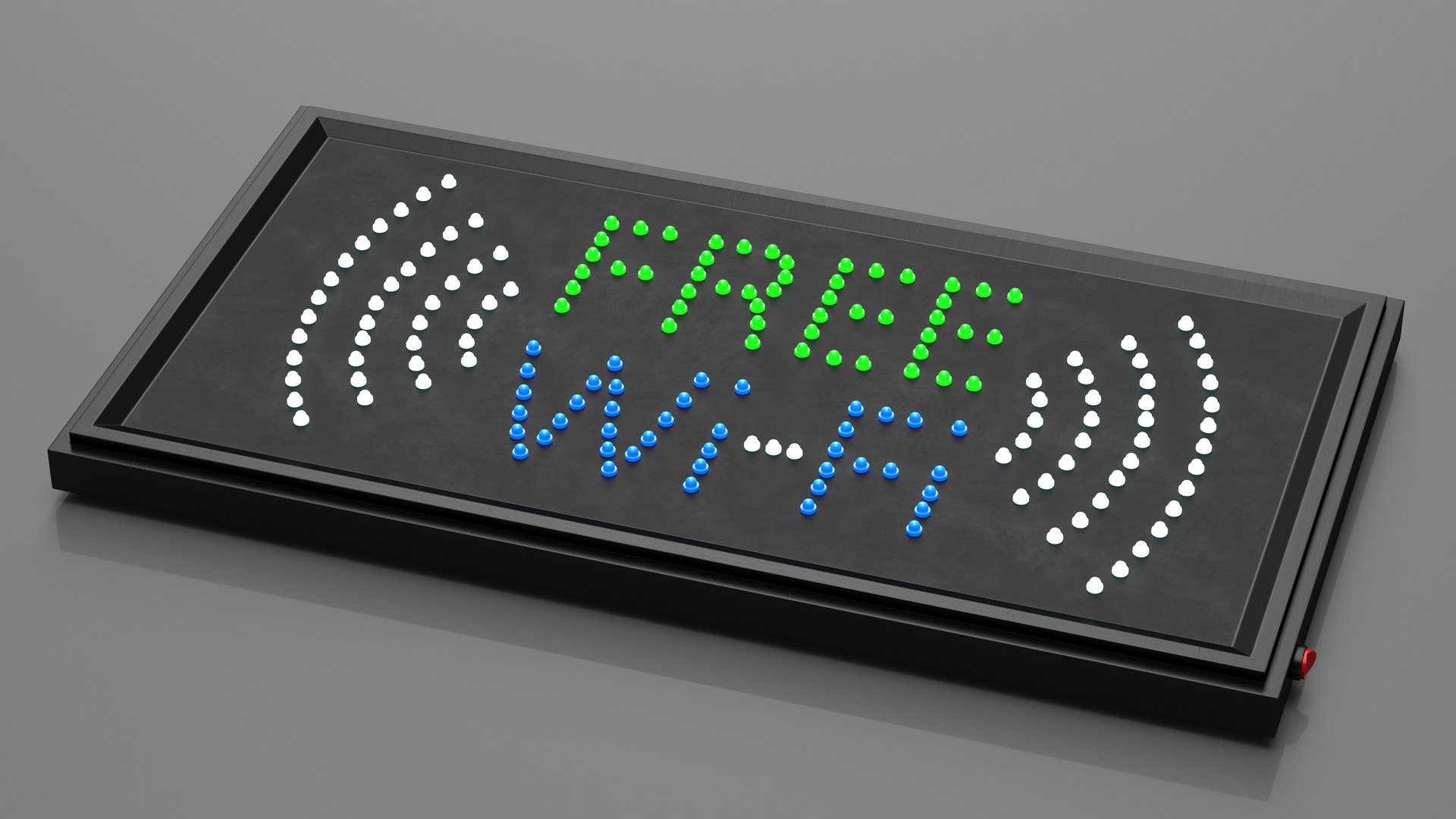 Free WiFi Sign Green And Blue LED Neon Light ON 3D Model - TurboSquid ...