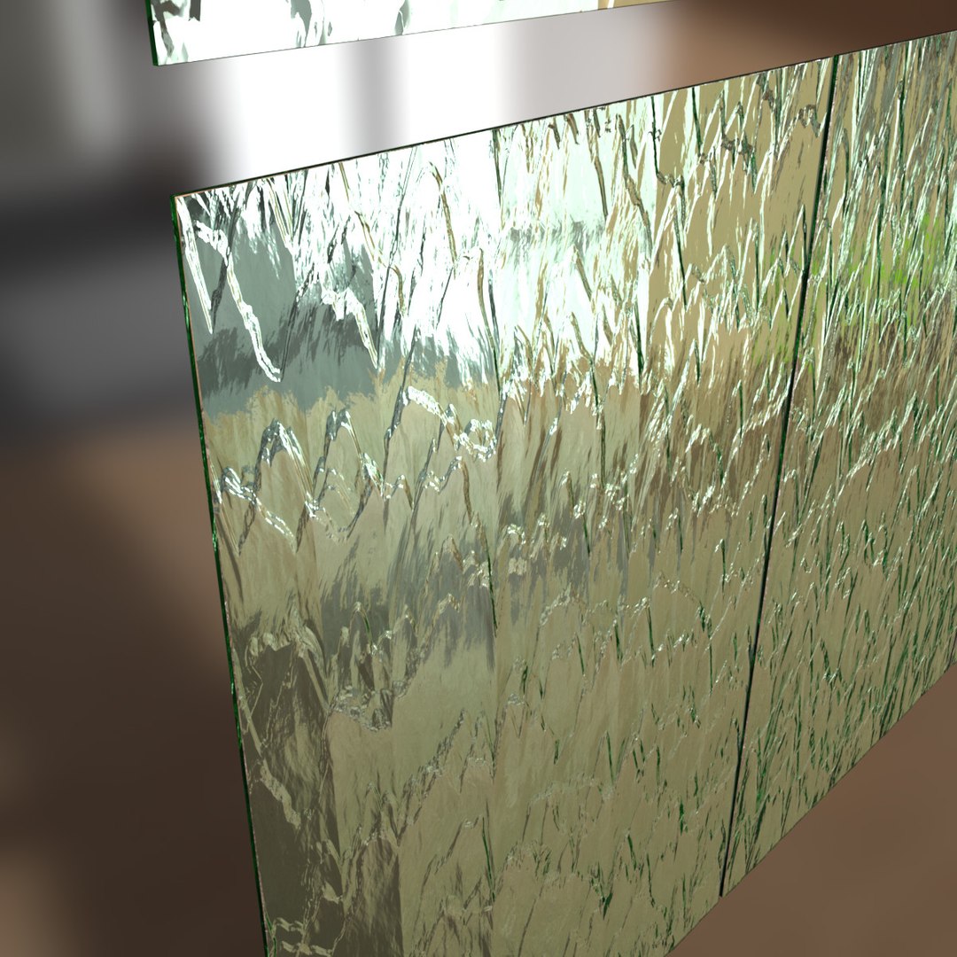 3d Glass Waterfall Flowing Water