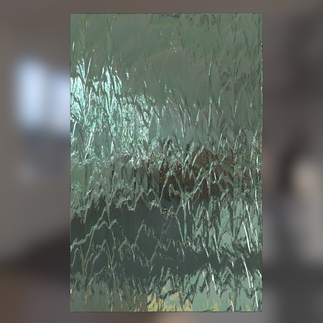 3d Glass Waterfall Flowing Water