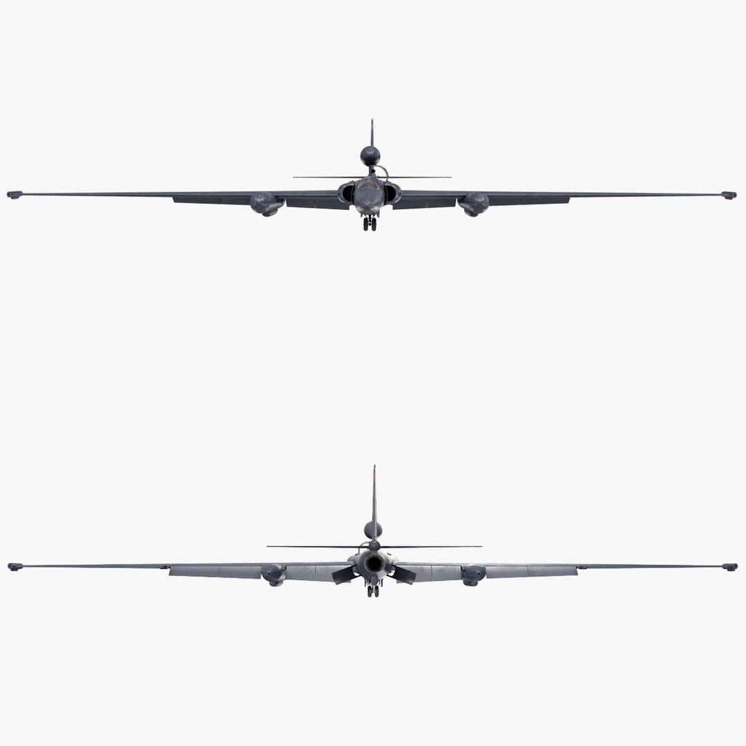 3d reconnaissance aircraft lockheed u-2 model