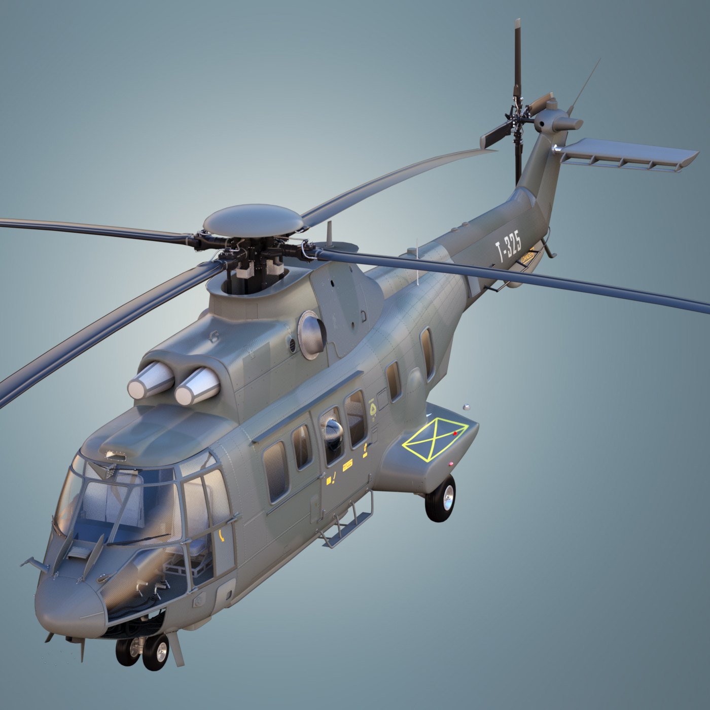 3d model eurocopter as532