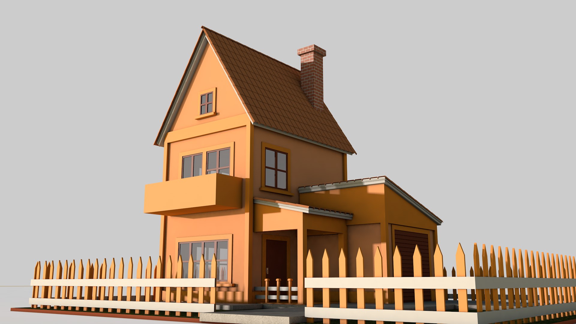 Cartoon house 3D model - TurboSquid 1463166