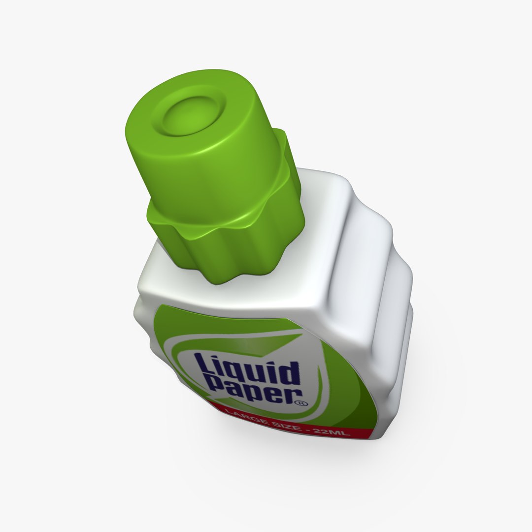 3d Liquid Paper Model