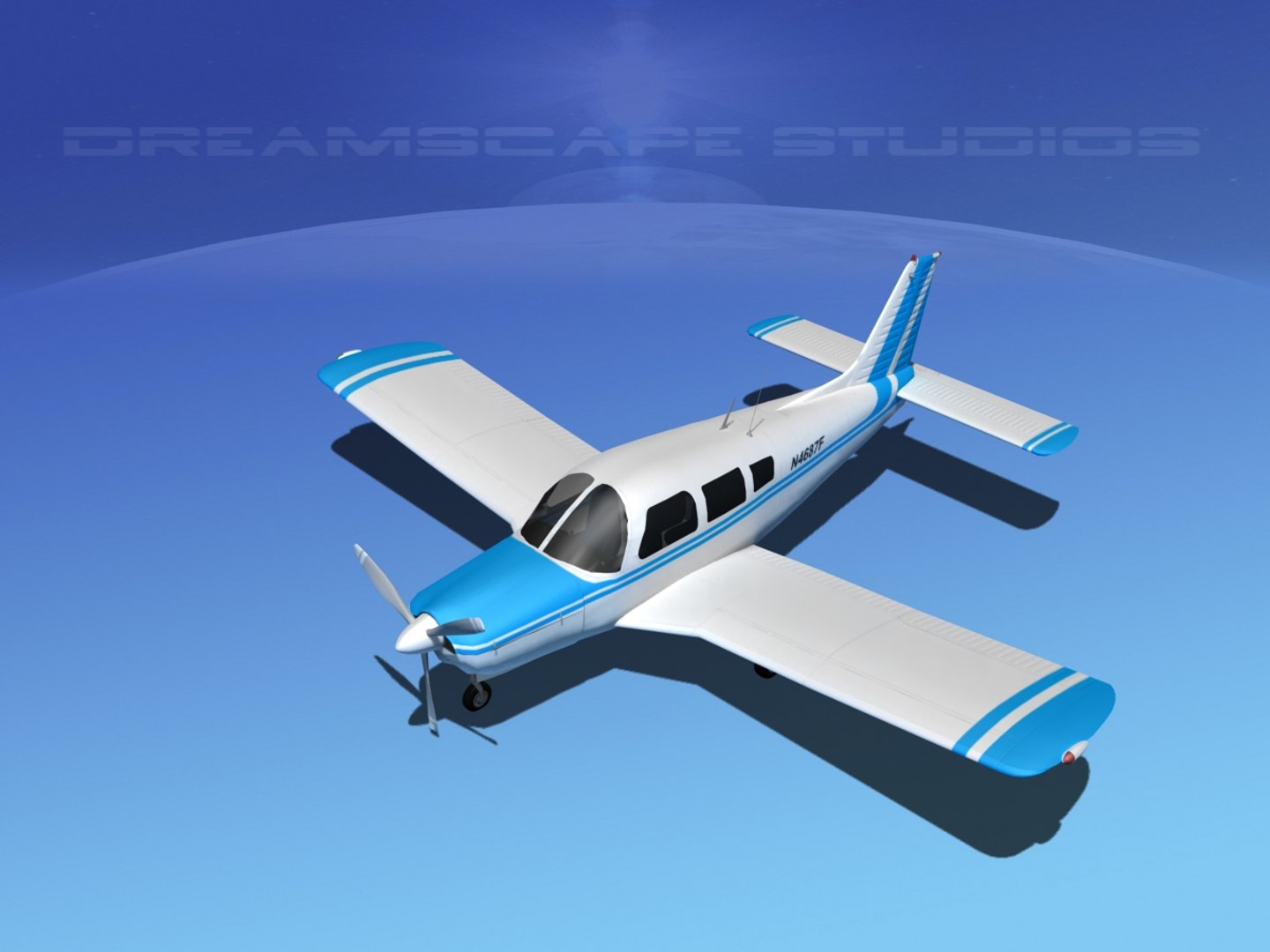 3d Propeller Piper Cherokee Model