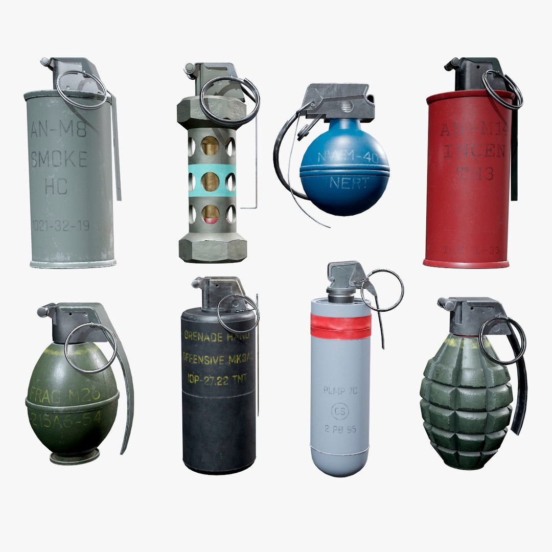 Grenade Pack 3D Model - TurboSquid 1879402