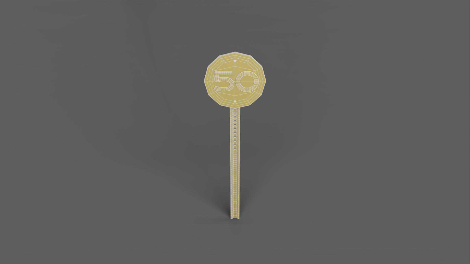 3D Speed Limit Road Sign 50 - TurboSquid 2213324