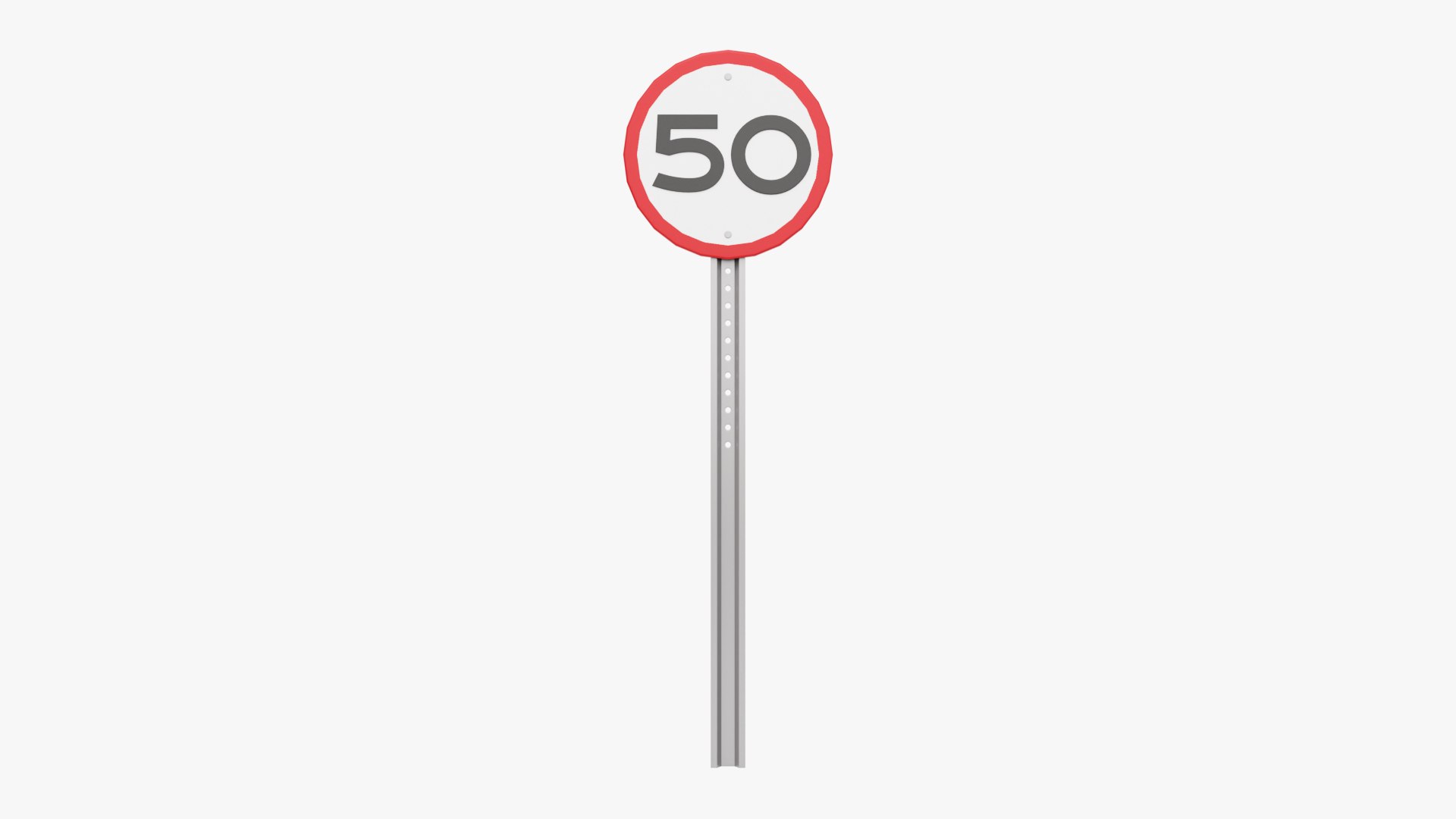 3D Speed Limit Road Sign 50 - TurboSquid 2213324