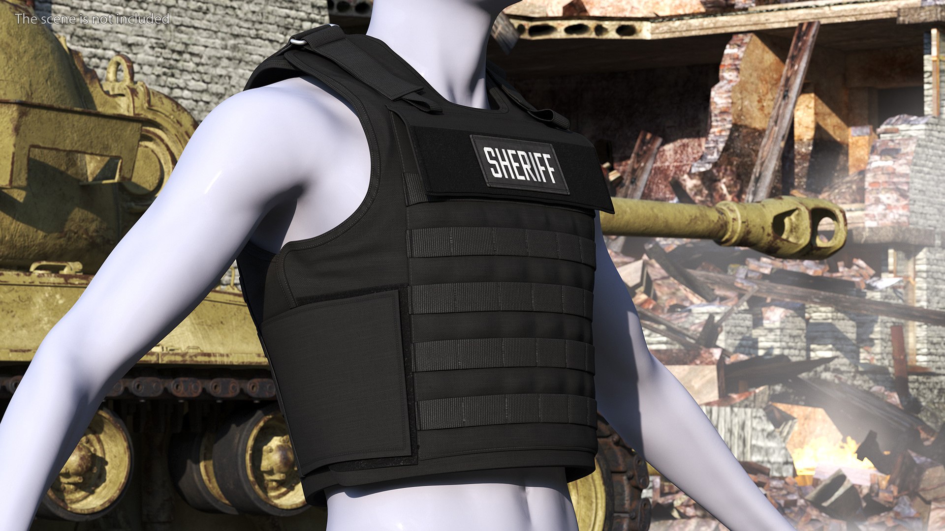 Sheriff Black Body Armor Carrier 3D - TurboSquid 2098037