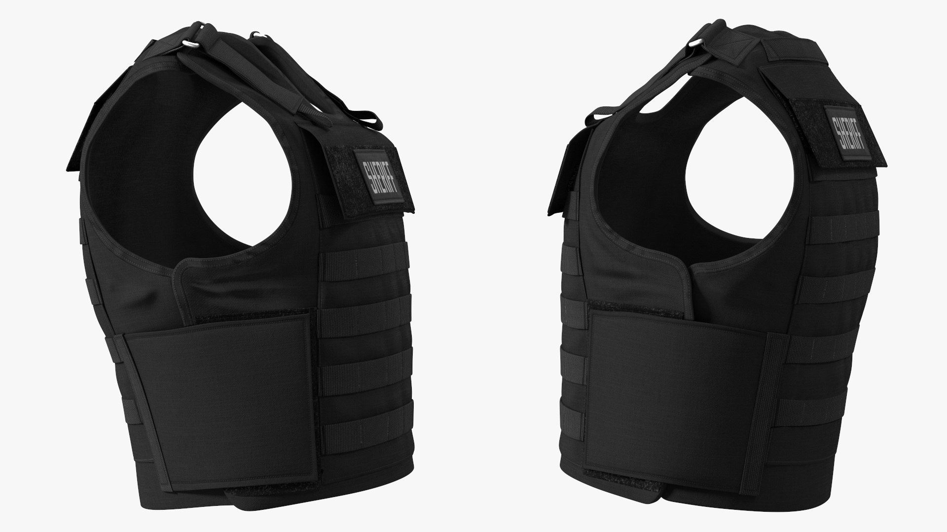 Sheriff Black Body Armor Carrier 3D - TurboSquid 2098037