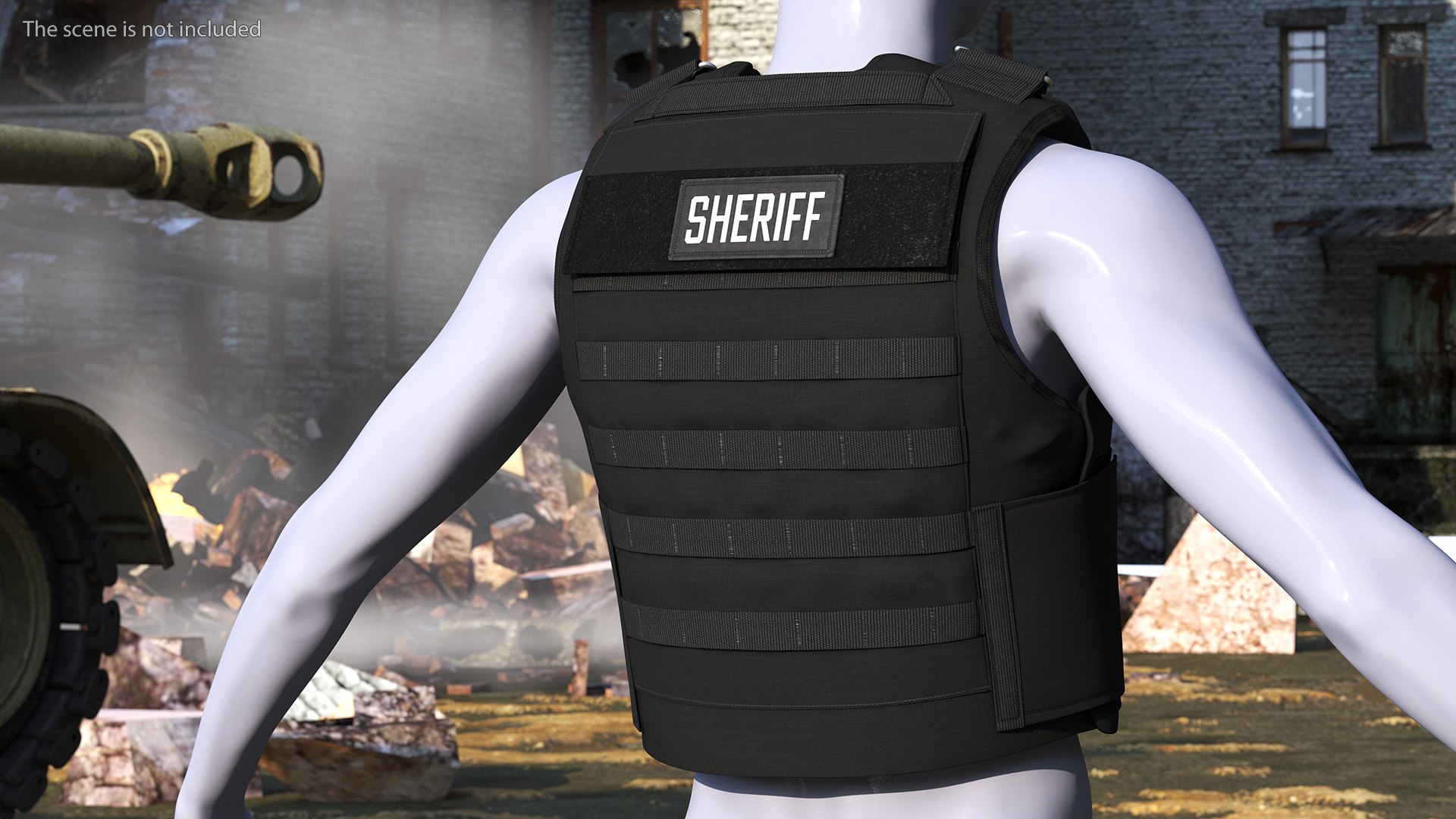 Sheriff Black Body Armor Carrier 3D - TurboSquid 2098037