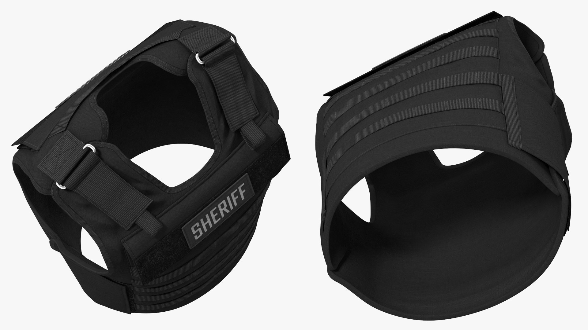 Sheriff Black Body Armor Carrier 3D - TurboSquid 2098037