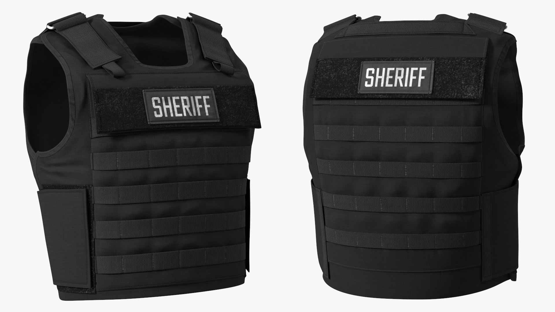 Sheriff Black Body Armor Carrier 3D - TurboSquid 2098037