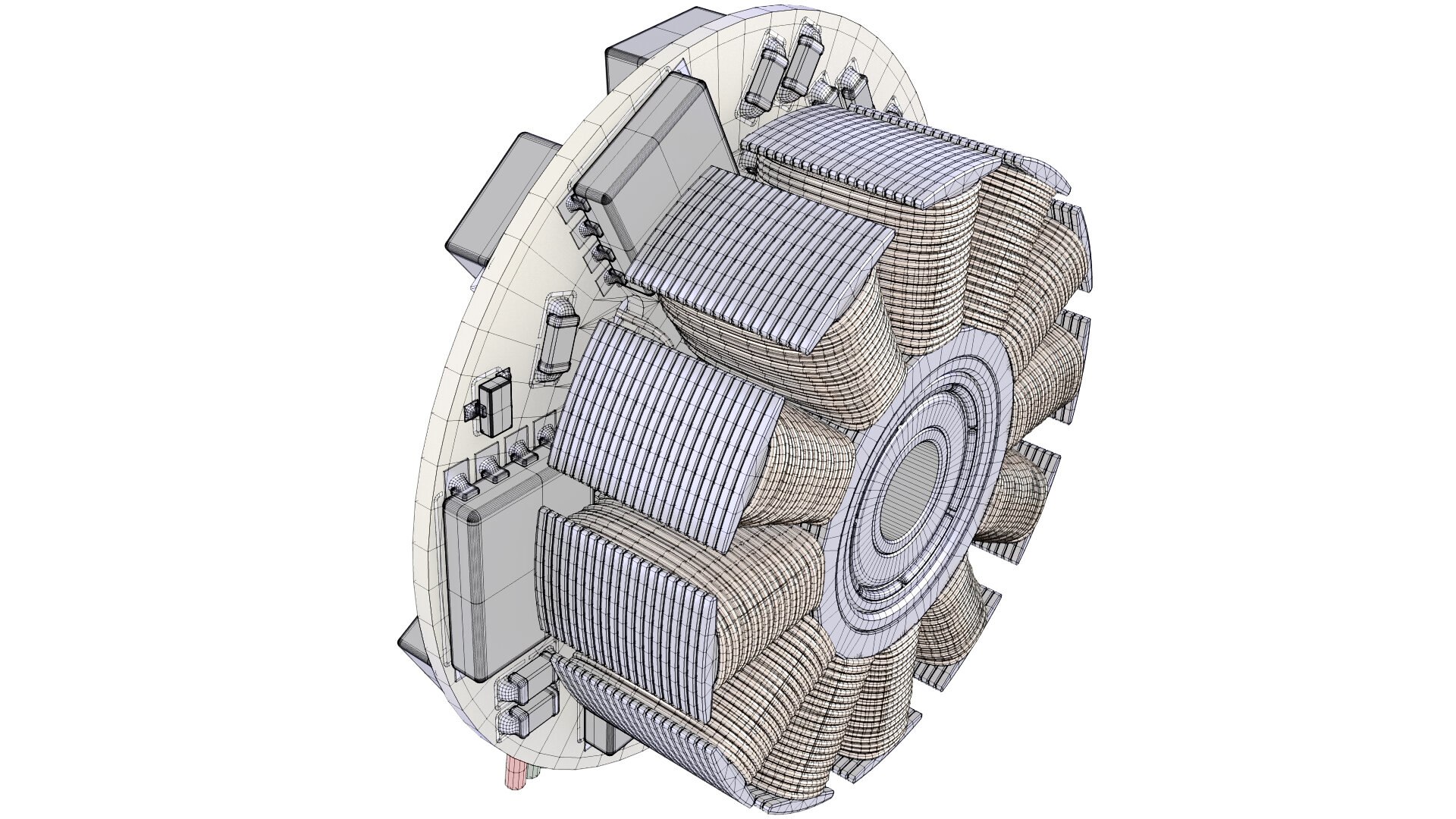 3D 2 Brushless Electric Motor Stators SET V6 Model - TurboSquid 2401476