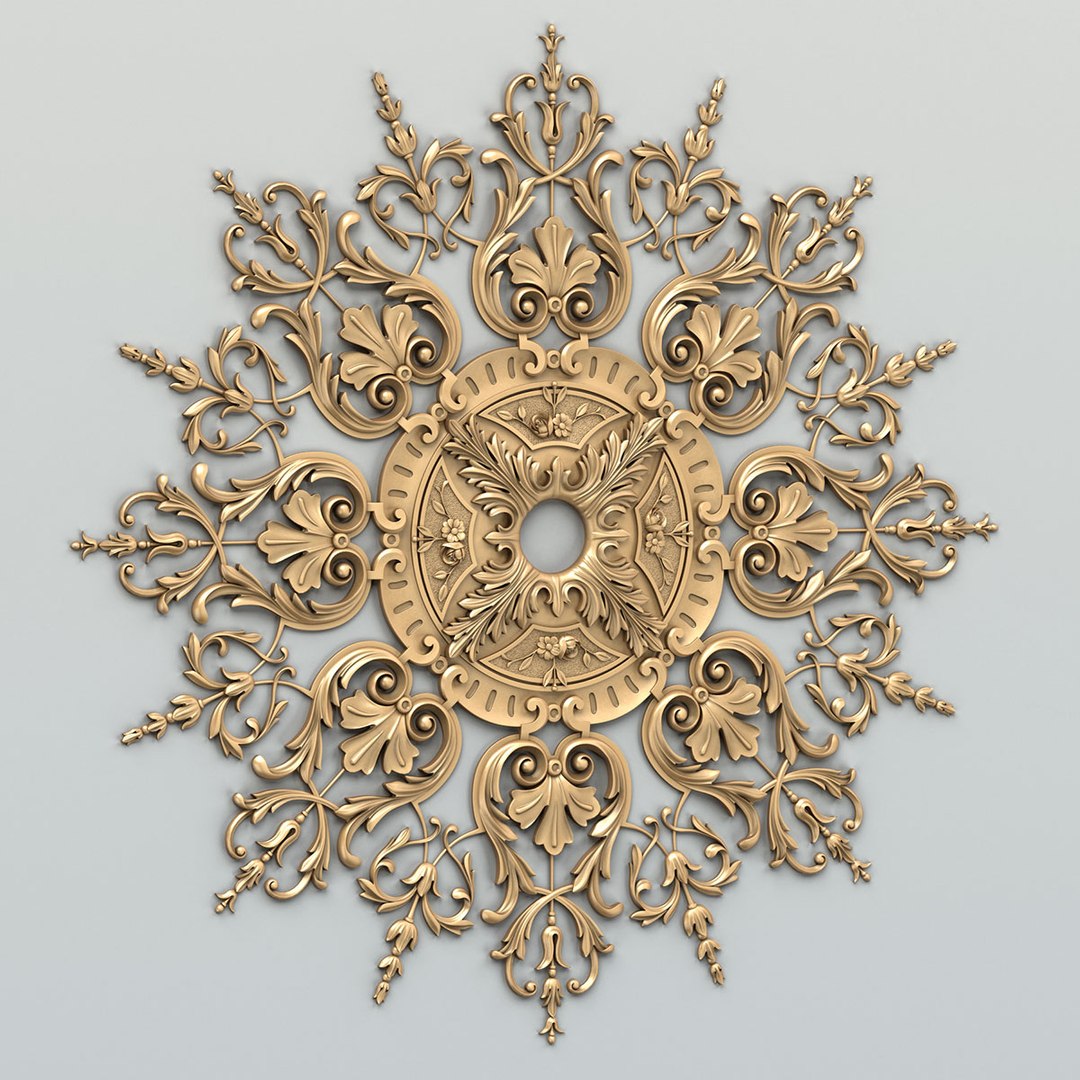 3D Model Round Rosette 043 - TurboSquid 1946866