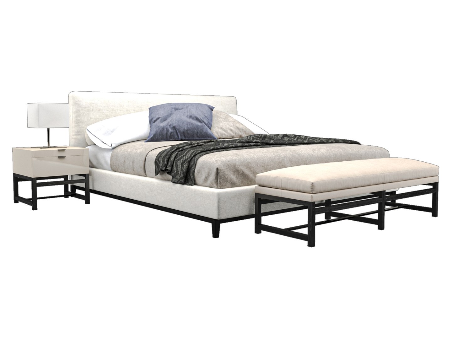 modèle 3D de Lit Minotti 01 - TurboSquid 1782653