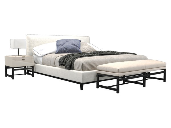 modèle 3D de Lit Minotti 01 - TurboSquid 1782653